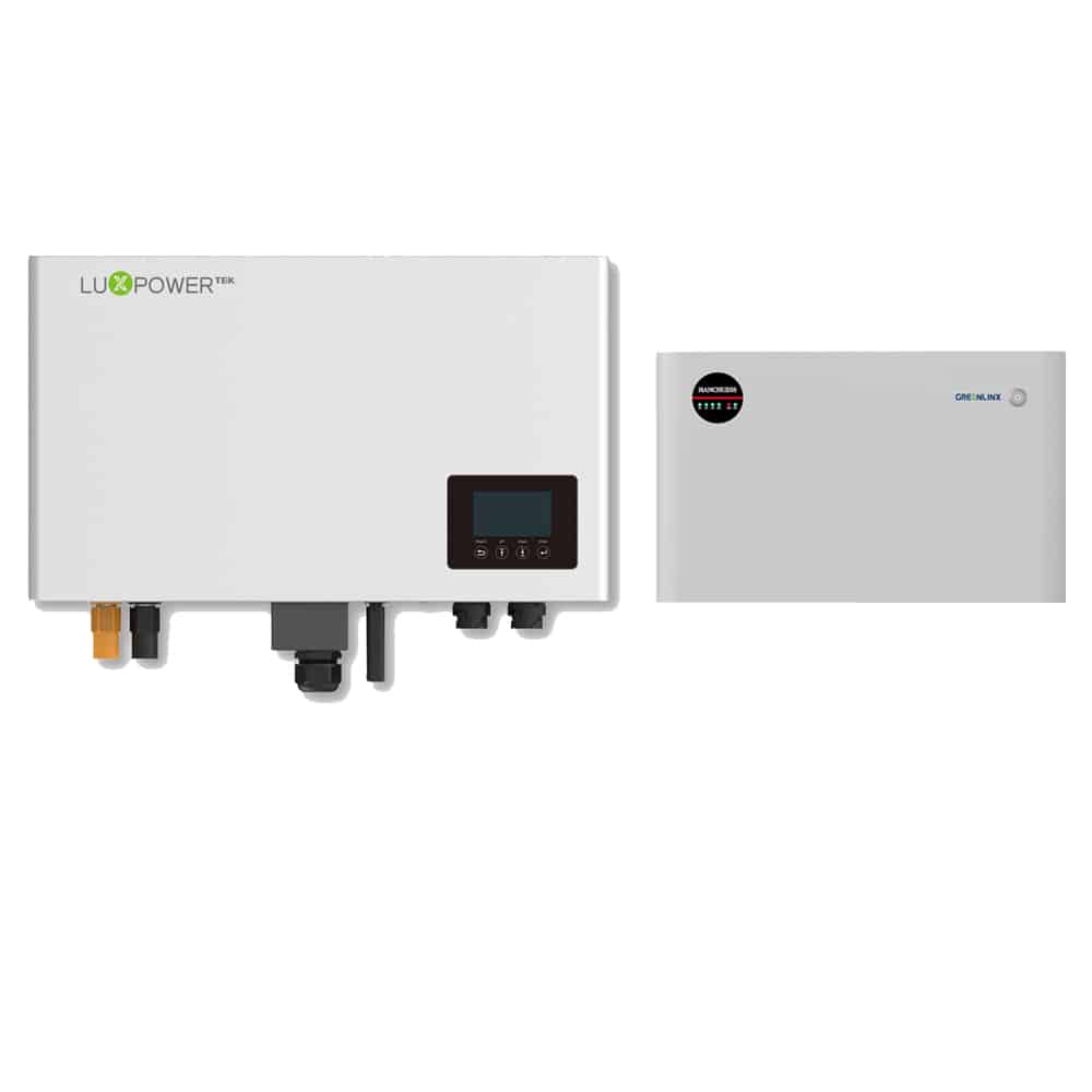 Lux 3.6kw Hybrid inverter + 9.6kw GreenLix battery Storage – Solar ...