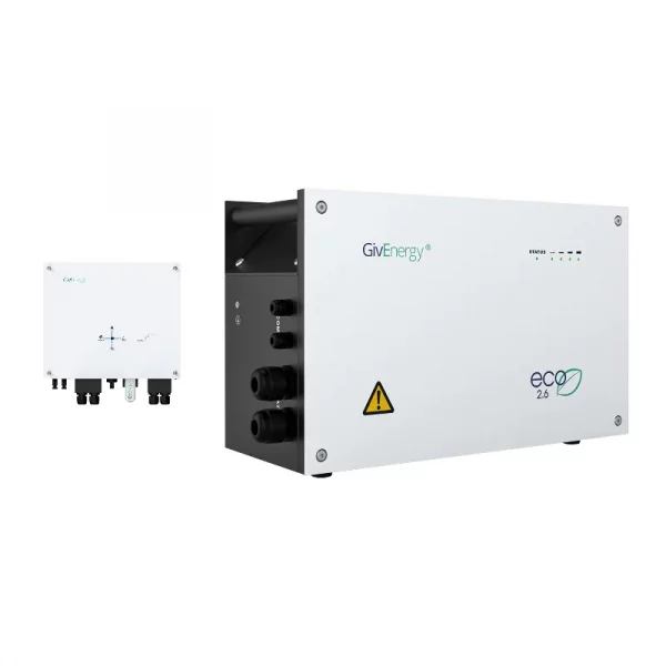 GivEnergy 5kw Hybrid Inverter + 2.6kw Battery Storage – Solar Battery Group
