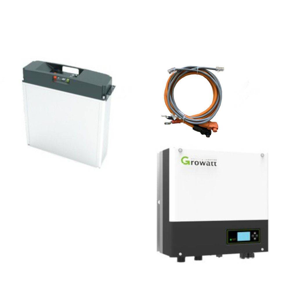 Growatt 5kw Hybrid Inverter + 5kw Axe battery Storage – Solar Battery Group